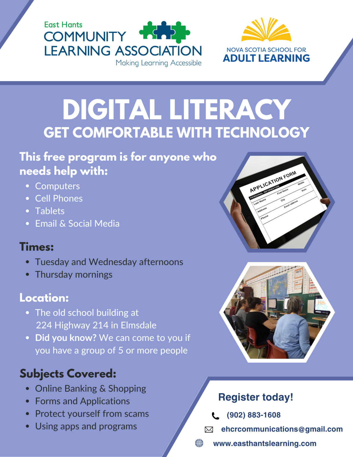Program Spotlight: Digital Literacy – East Hants Community Learning